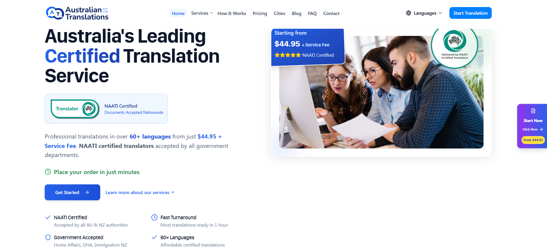 NAATI Certified Translation Services from $44.95 | Australian ...